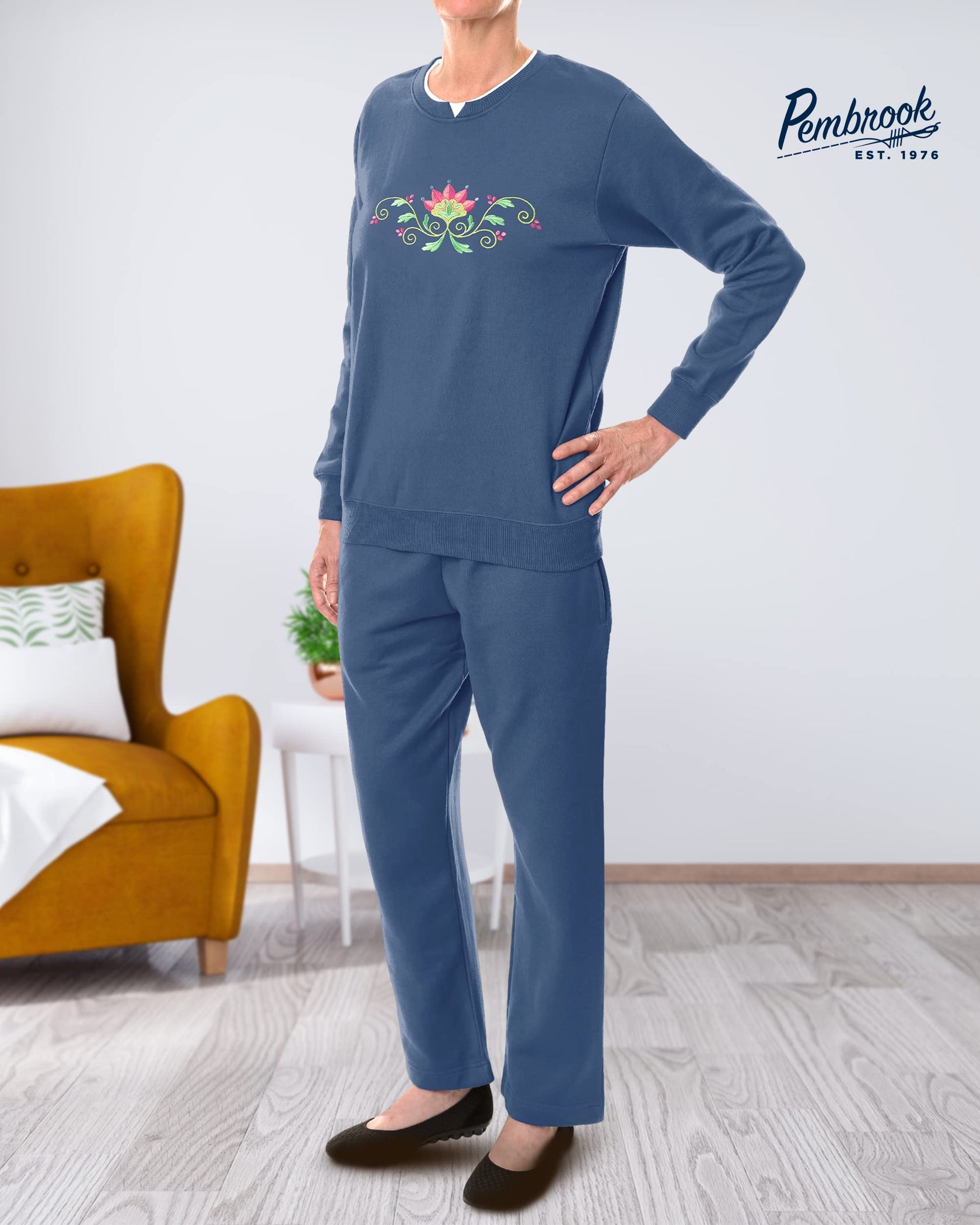 Pembrook Womens Sweat Suits Two-Piece - Ladies Sweatsuits Sets | Embro